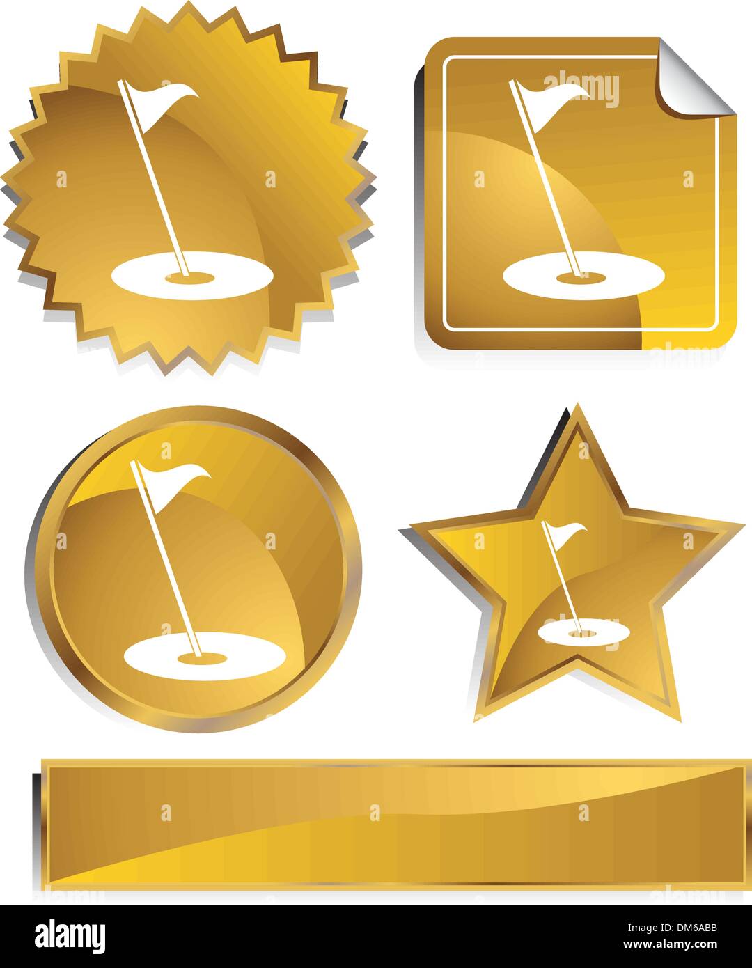 Gold golf course Stock Vector Images - Alamy