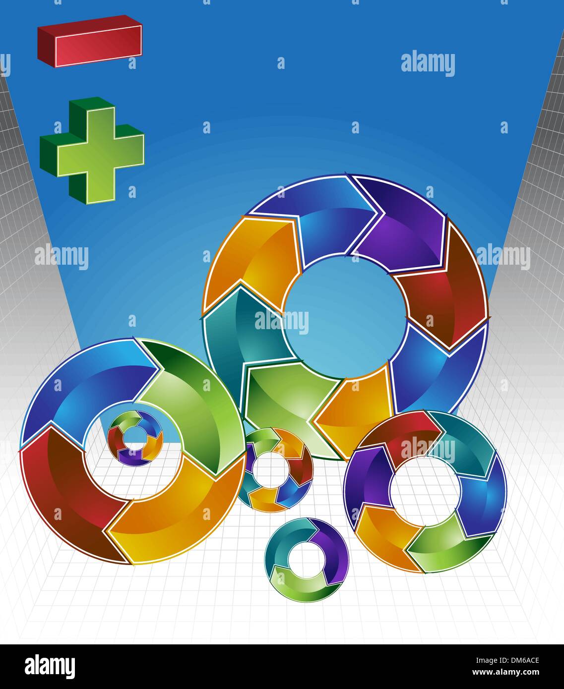 Blue 3d background objects Stock Vector Images - Alamy