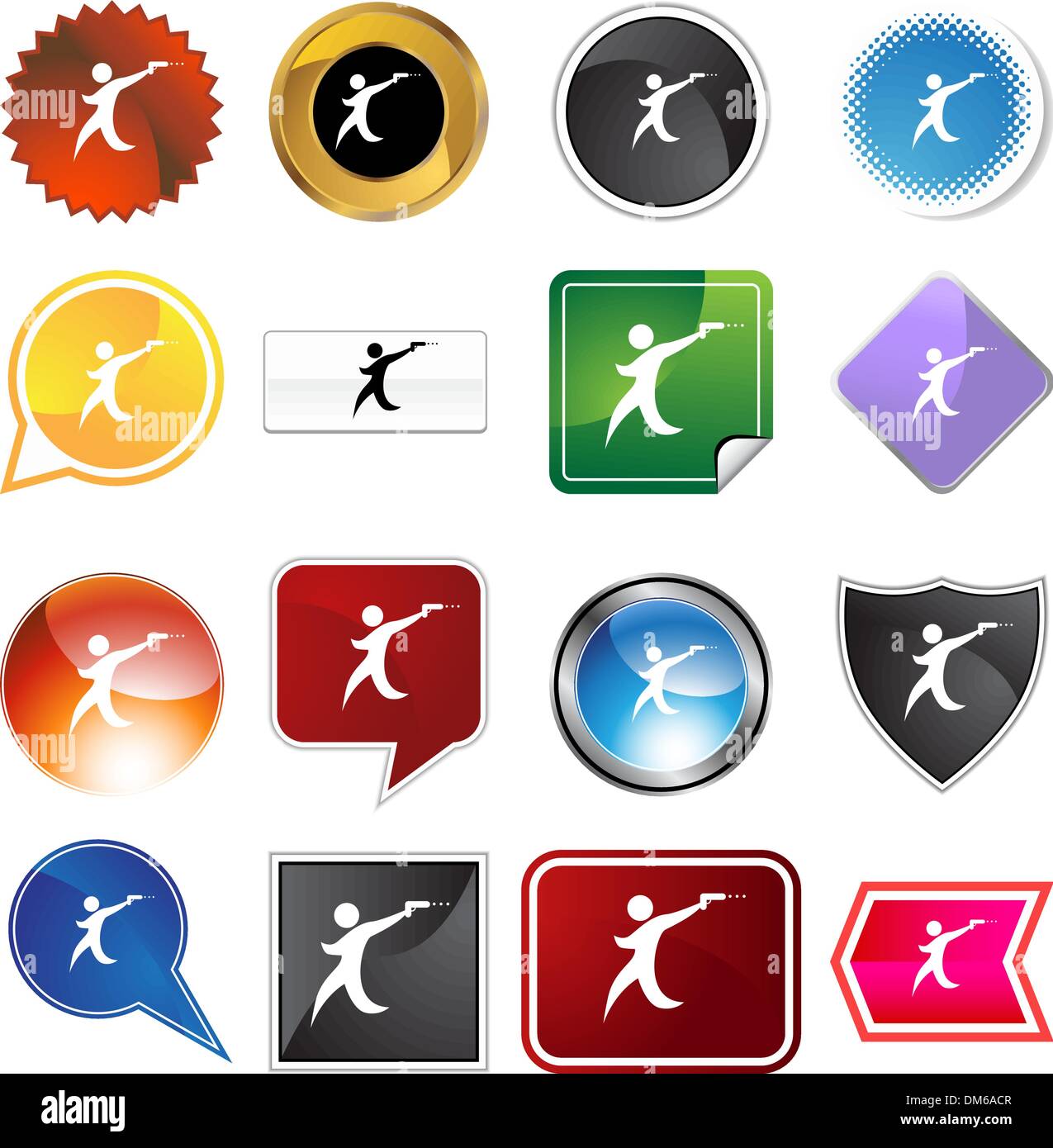 Gun Man Variety Set Stock Vector Image & Art - Alamy