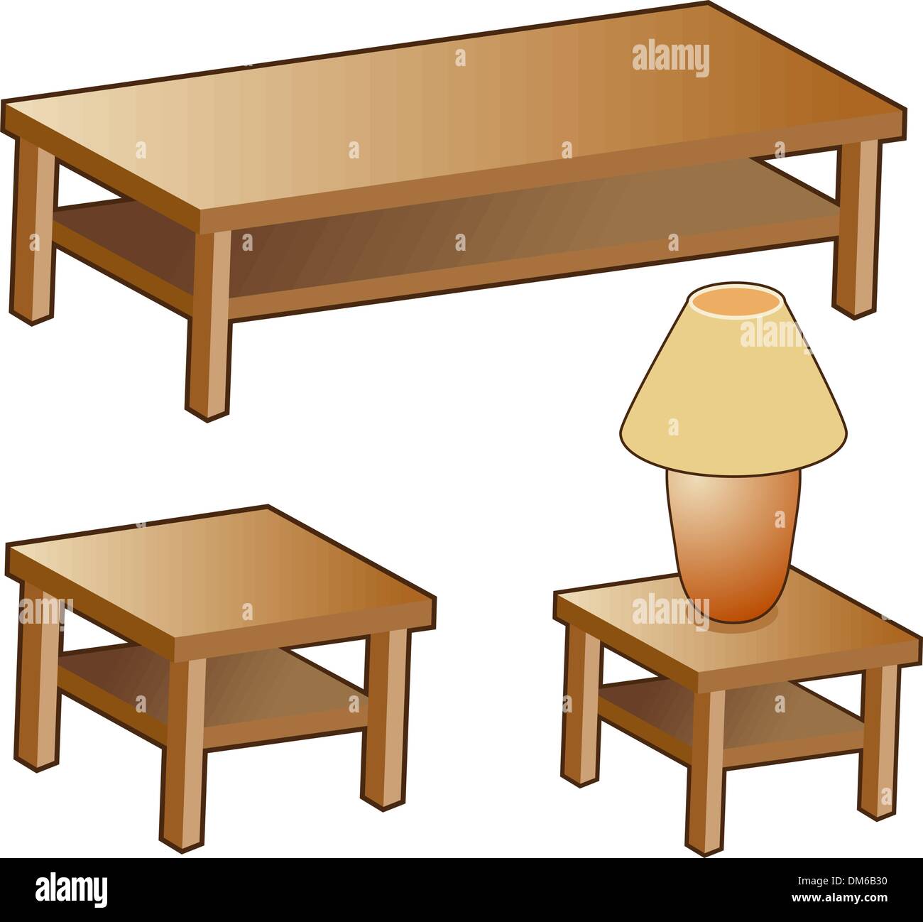 Tables and Lamp Stock Vector Image & Art - Alamy