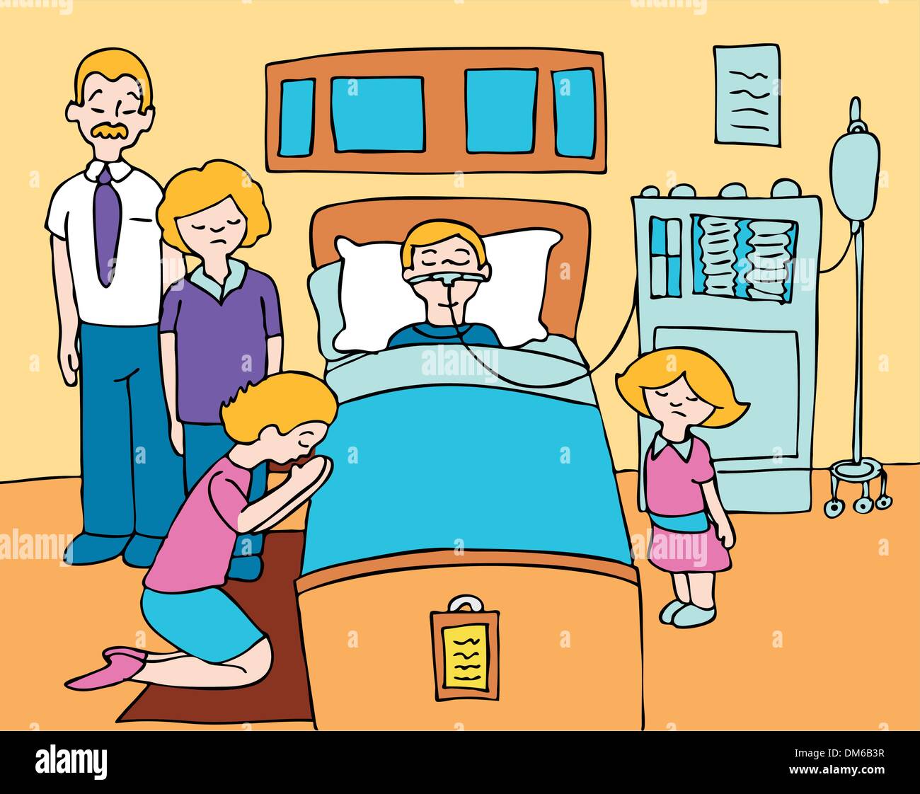 Hospital bed family dying hi-res stock photography and images - Alamy