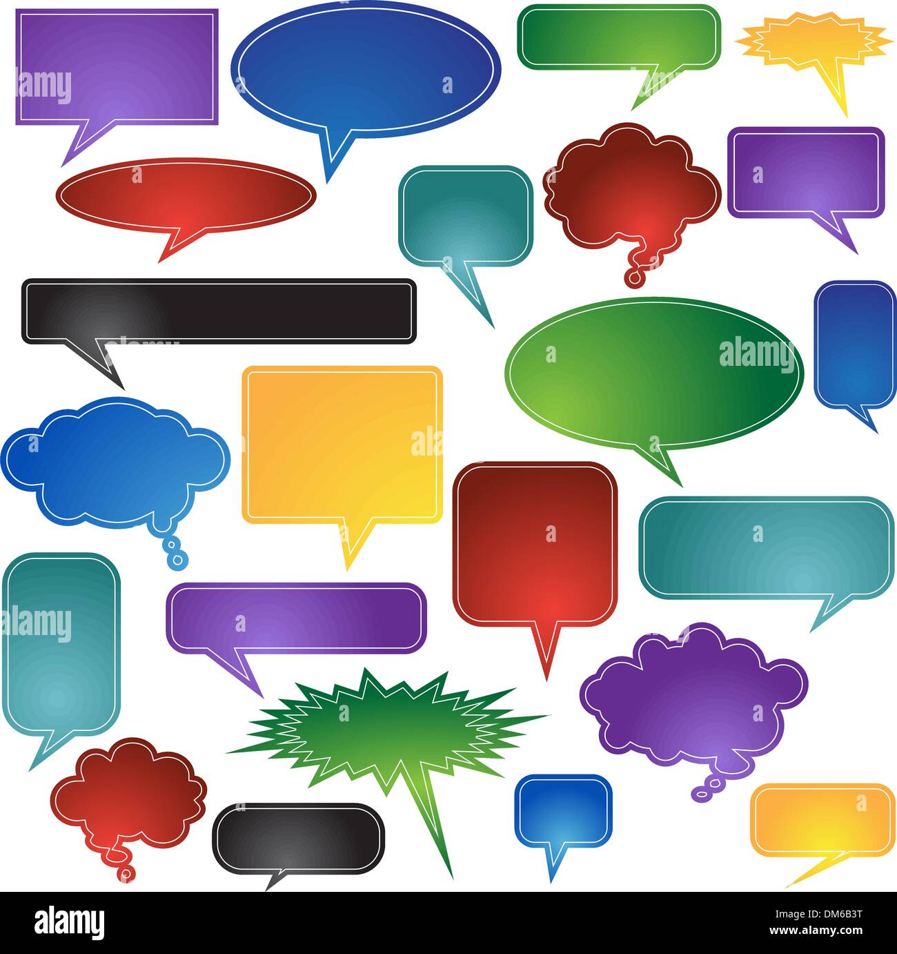 Chat Bubble Icon Set Stock Vector Image & Art - Alamy