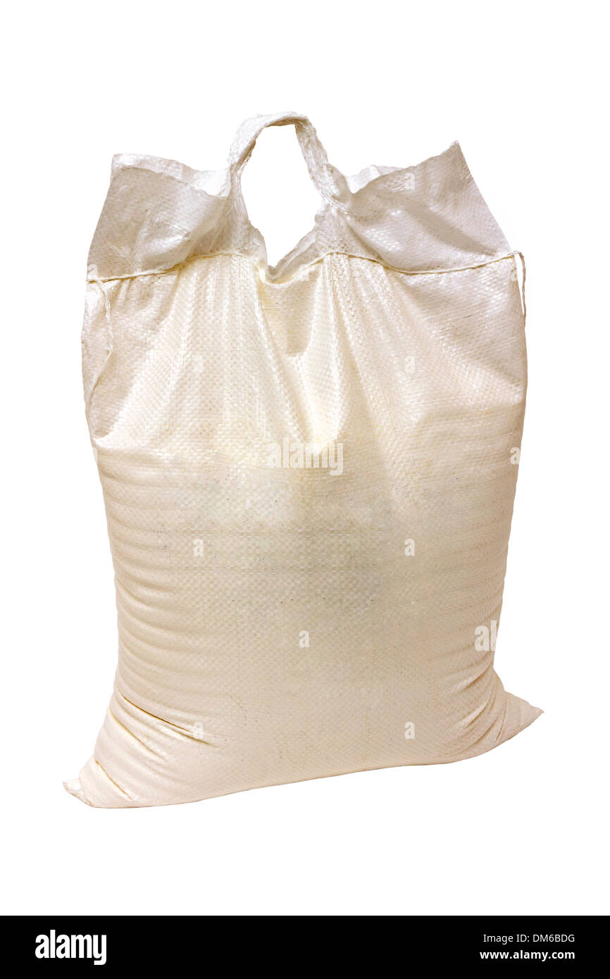 full closed synthetic bag isolated on white background Stock Photo - Alamy