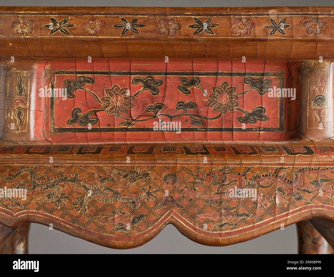 This incense stand, known as Xiang Ji, features nine dragons, a motif ...