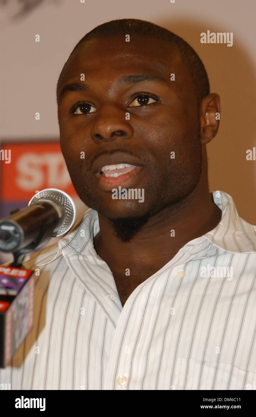 Feb 16, 2005; Los Angeles, CA, USA; Boxer DANIEL EDOUARD who fights Jermaine Taylor on the ...