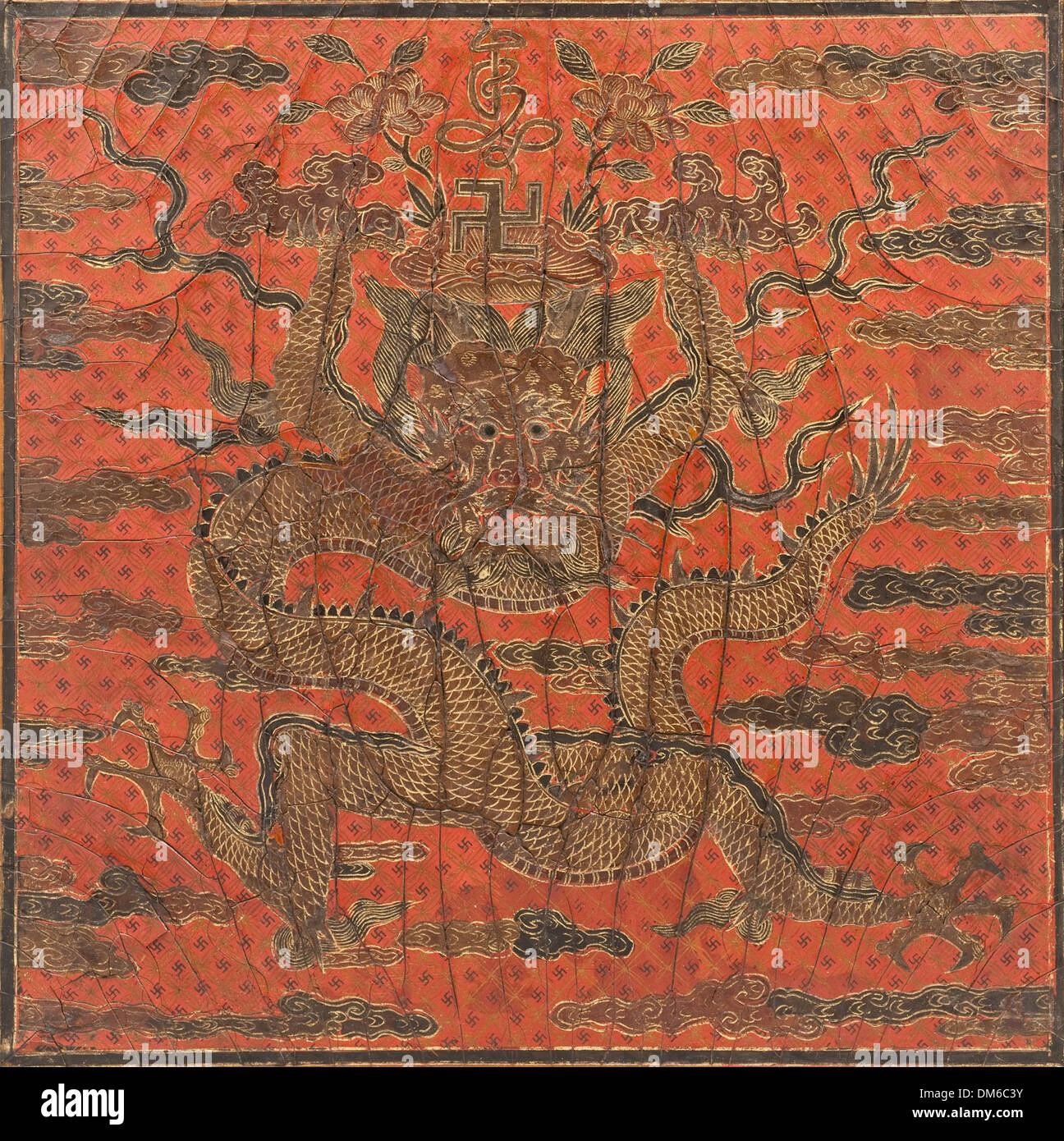 This incense stand, *Xiang Ji*, features nine intricately detailed ...