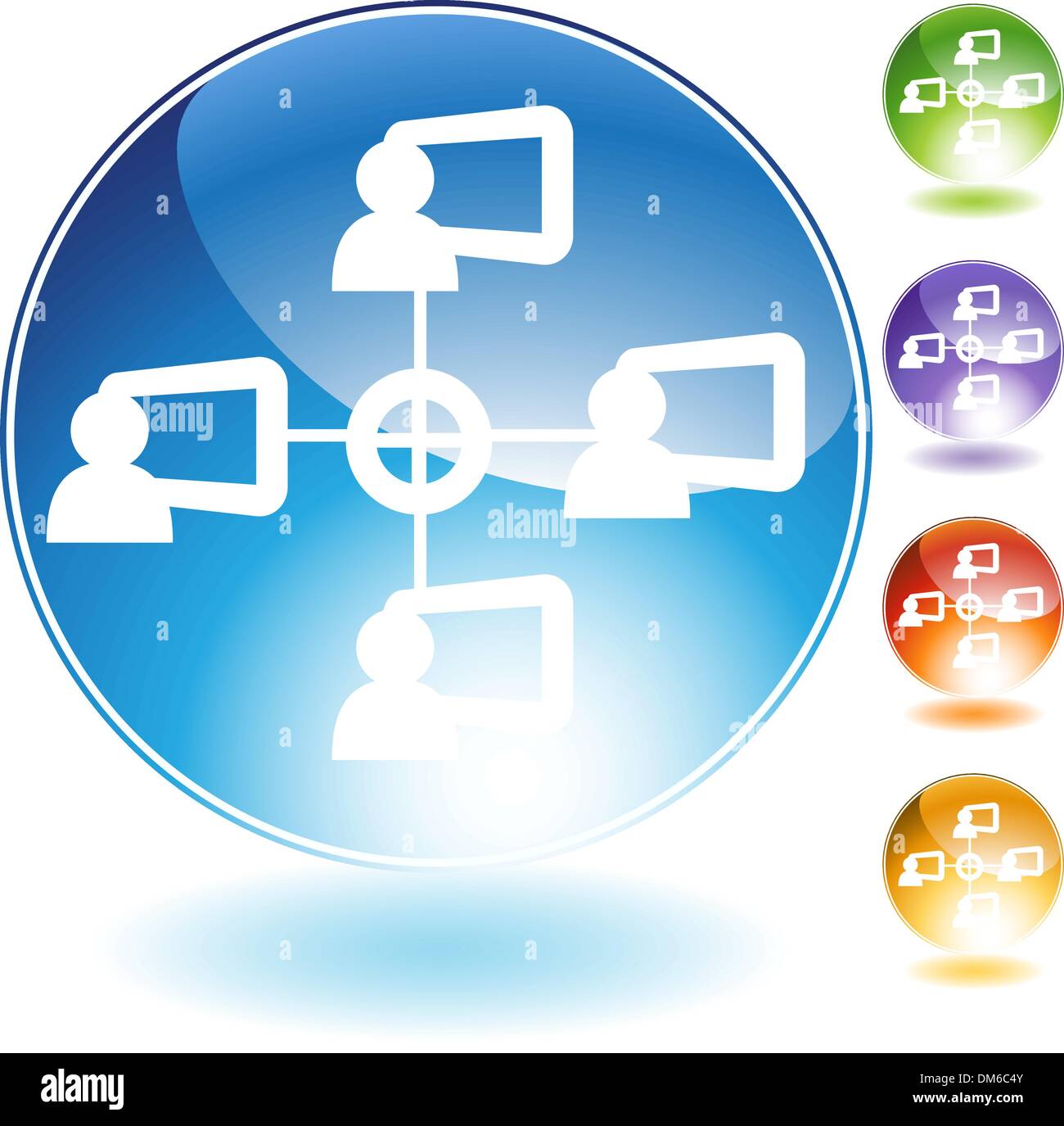 Computer Network Crystal Icon Stock Vector Image & Art - Alamy