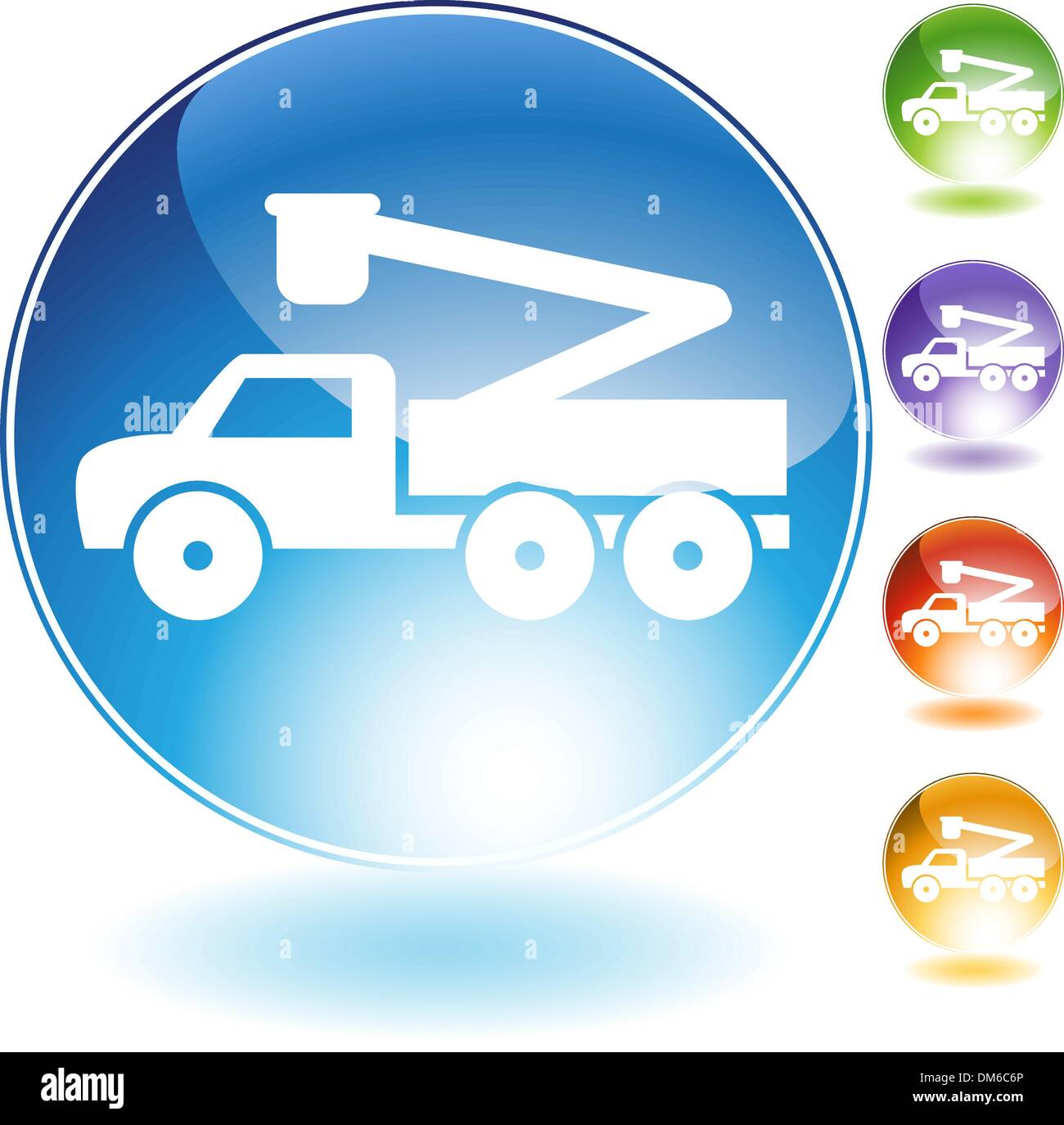 Crane truck isolated icon Stock Vector Images - Alamy