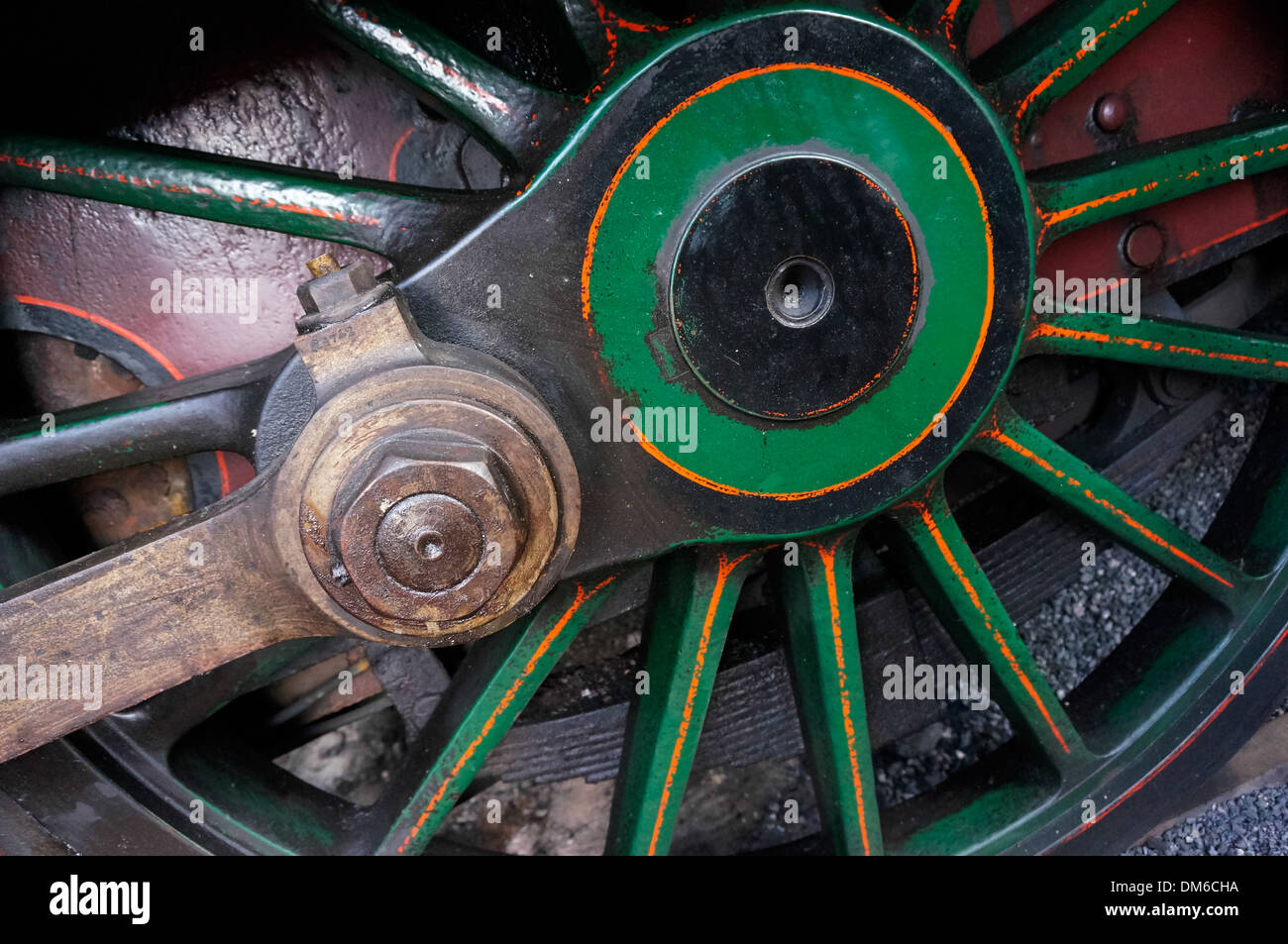 Close-up steam train wheel Stock Photo - Alamy