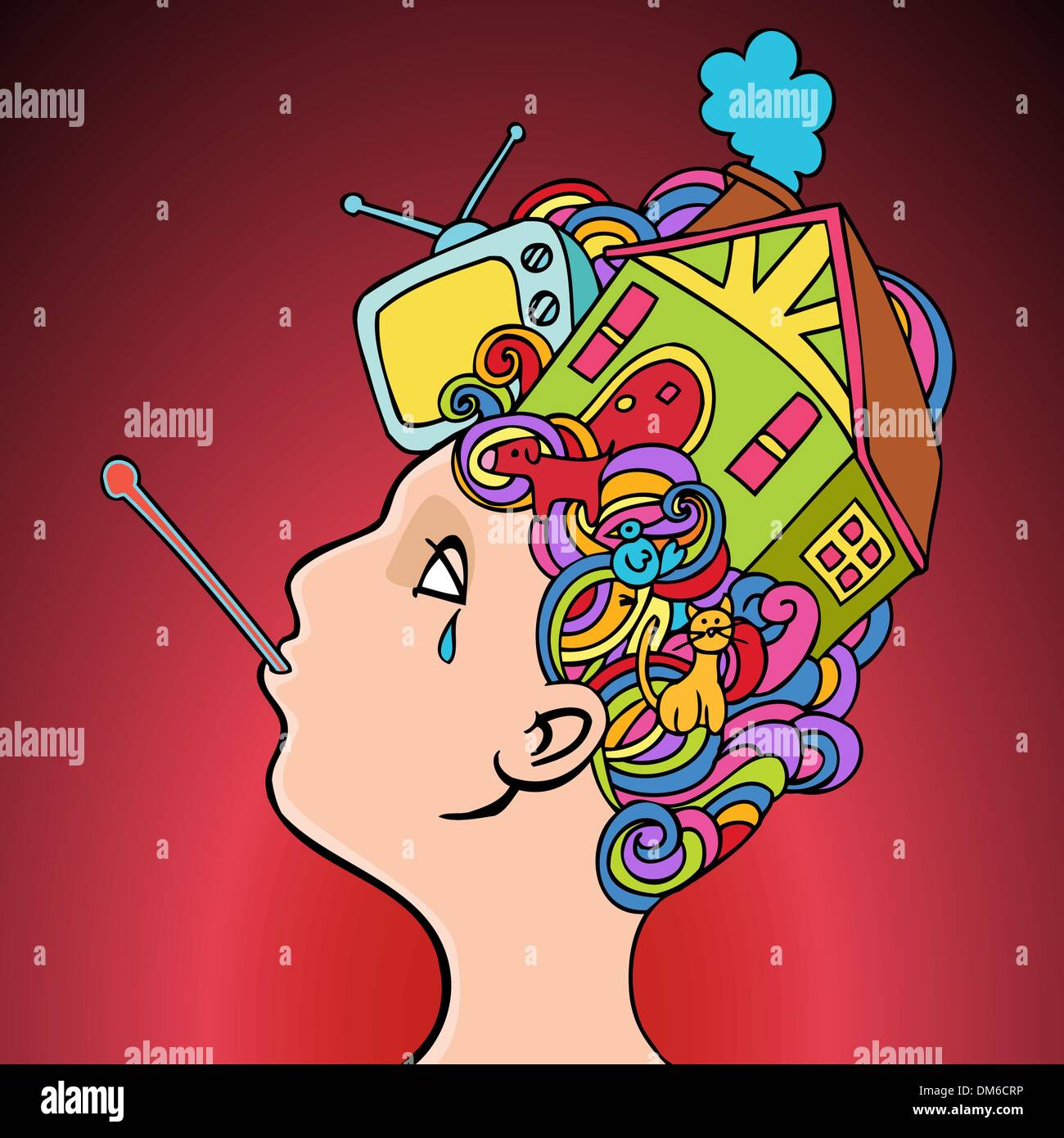 The sick mind Stock Vector Images - Alamy