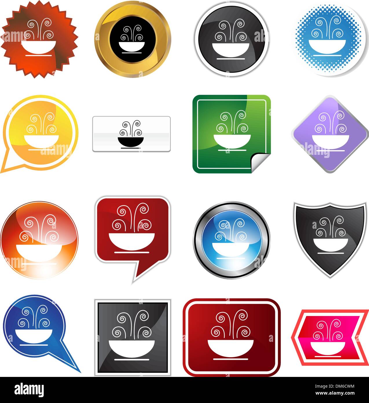 Hot chocolate bowl icon Stock Vector Images - Alamy