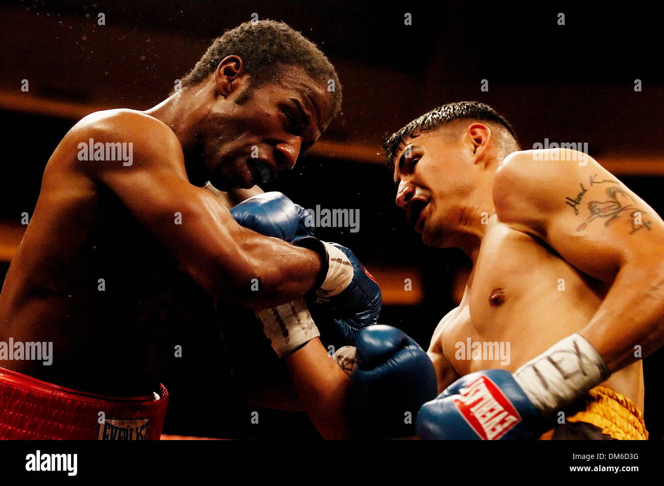 Mar 10, 2005; SAN ANTONIO, TX, USA; Anthony Lucio of San Antonio, right, connects an uppercut in ...