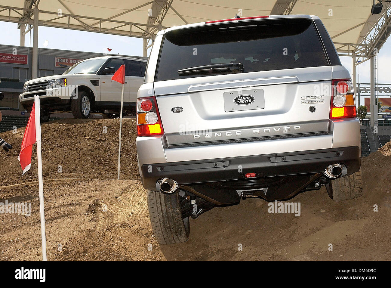 August 8, 2005; Carson, CA, USA; RANGE ROVER SPORT'S on the dirt track ...