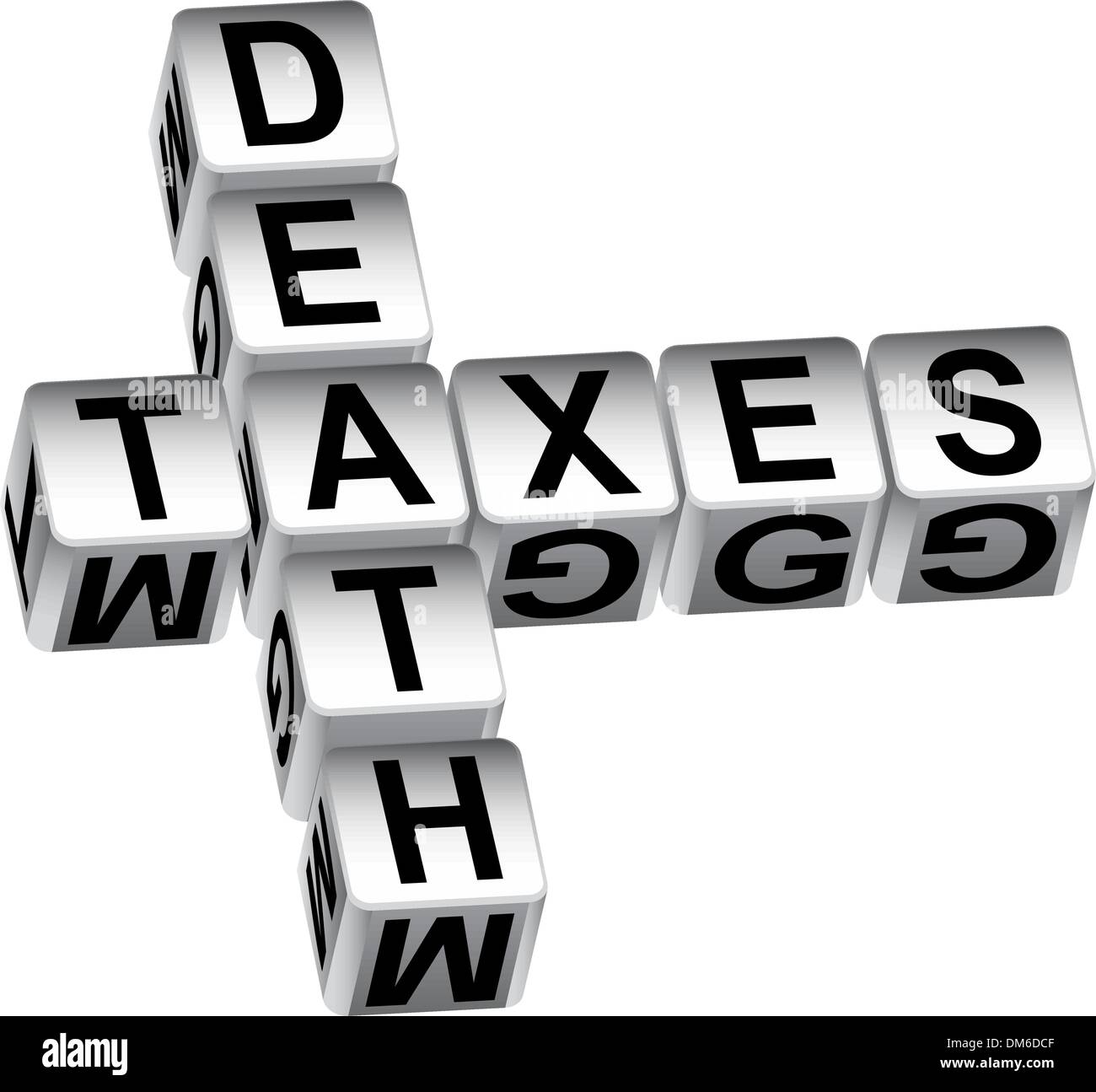 3D Death and Taxes Dice Message Stock Vector Image & Art - Alamy