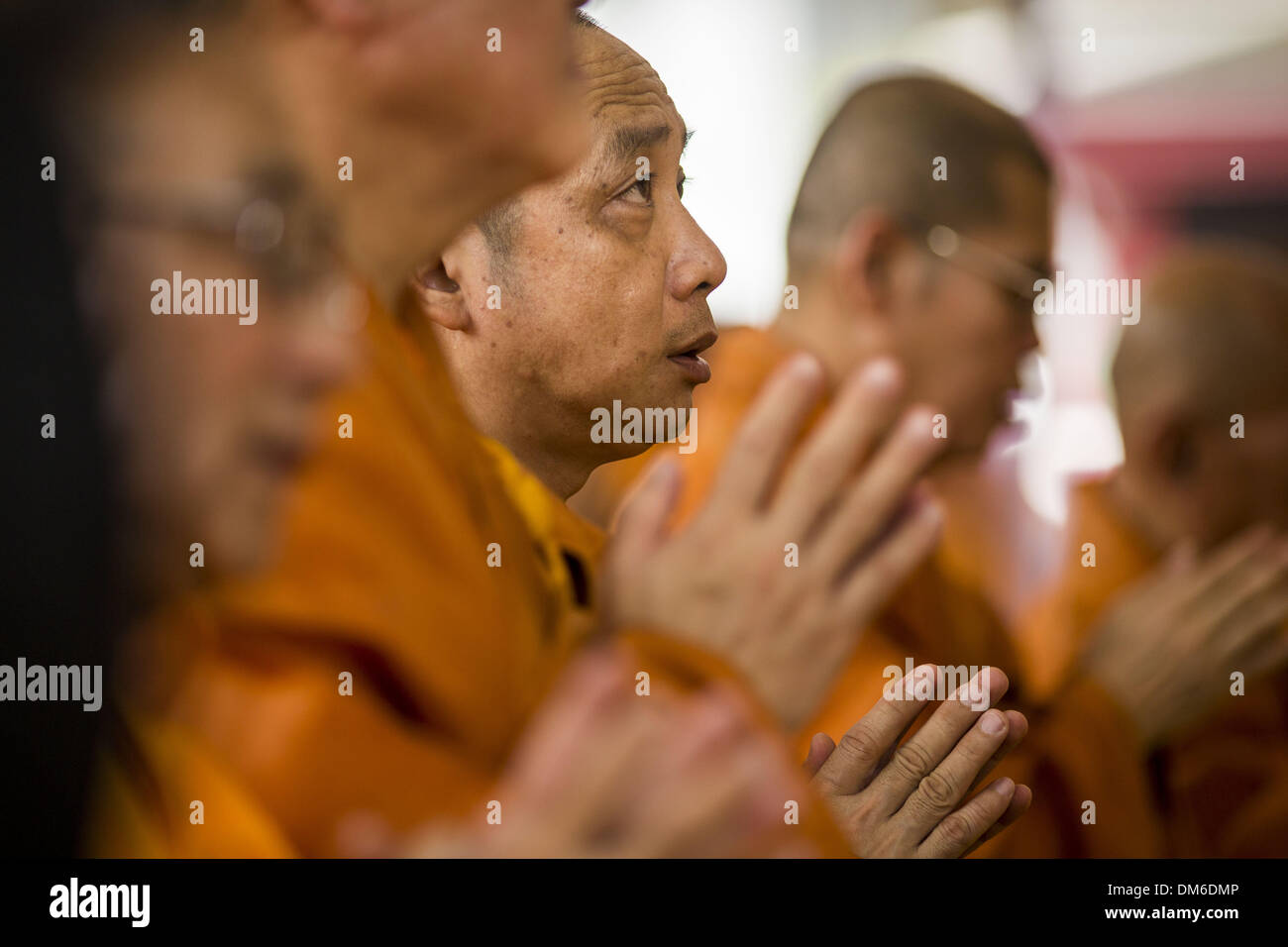 Bangkok, Thailand. 12th Dec, 2013. Thai-Chinese Mahayana Buddhist Monks ...