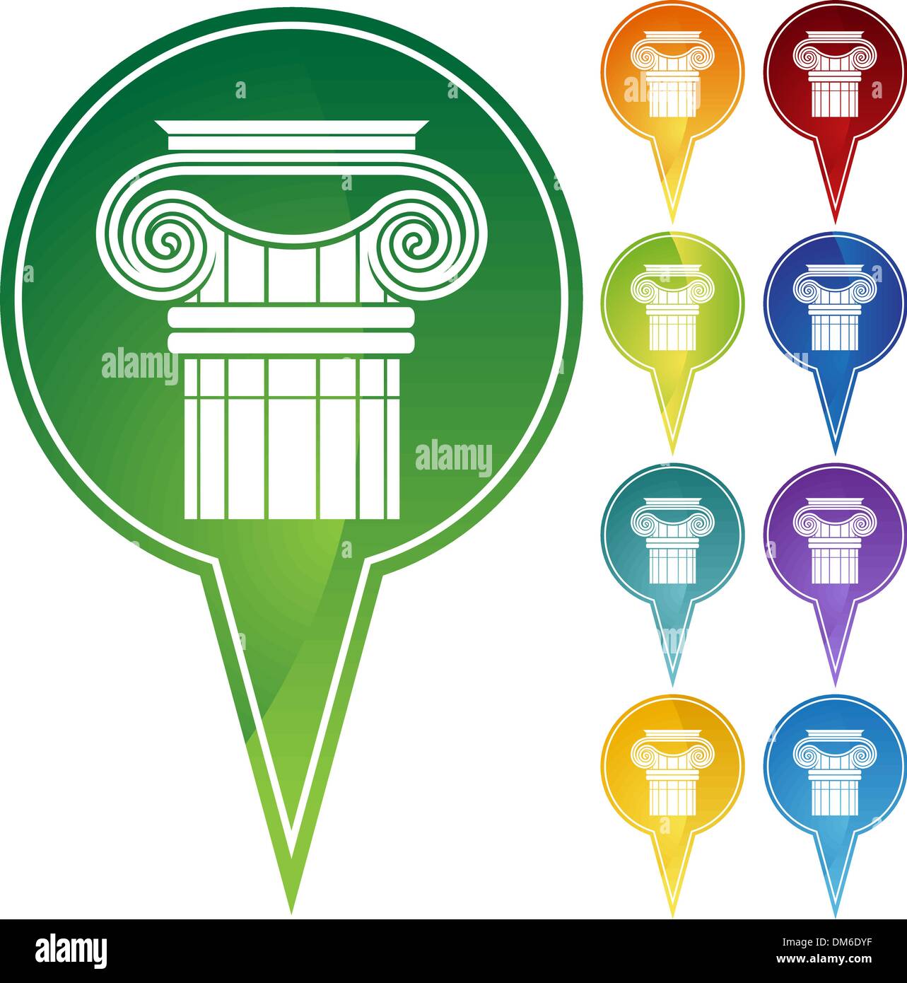 Silhouette column Cut Out Stock Images & Pictures - Alamy