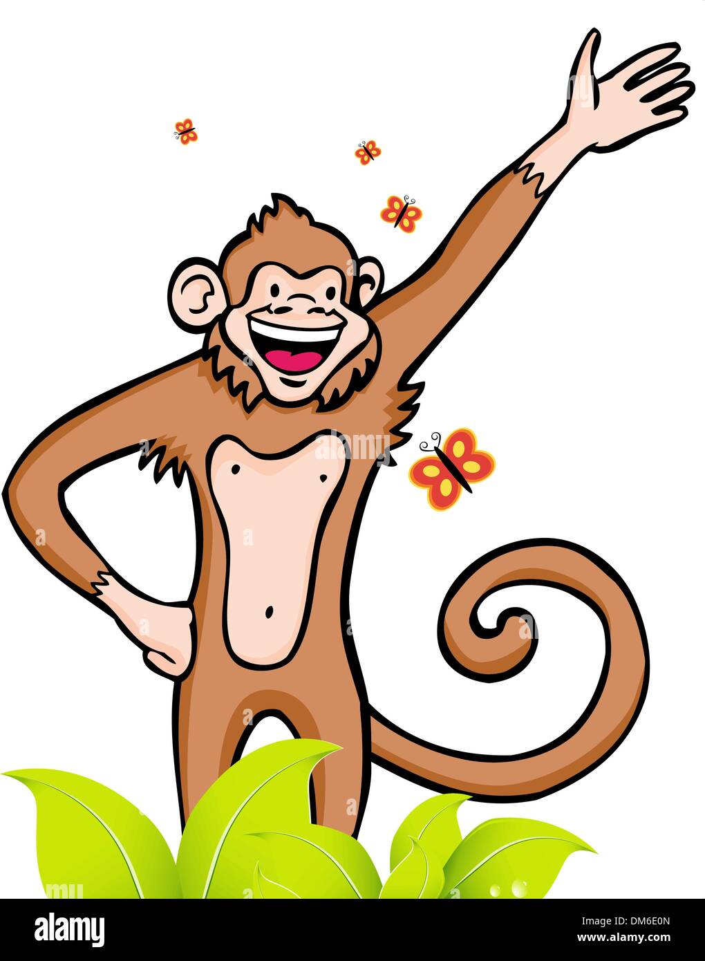 Monkey waving hi-res stock photography and images - Alamy
