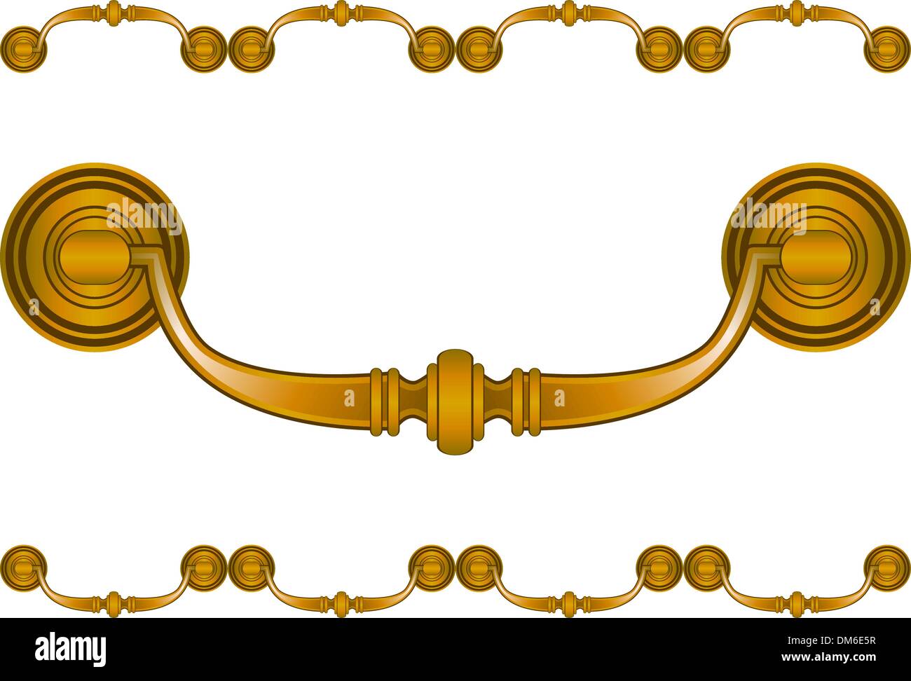 Brass drawer pull Stock Vector Images - Alamy