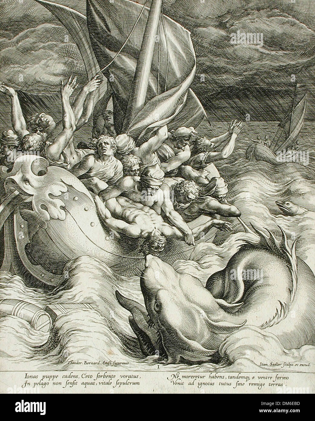 This depiction of Jonah being thrown into the whale showcases a key ...