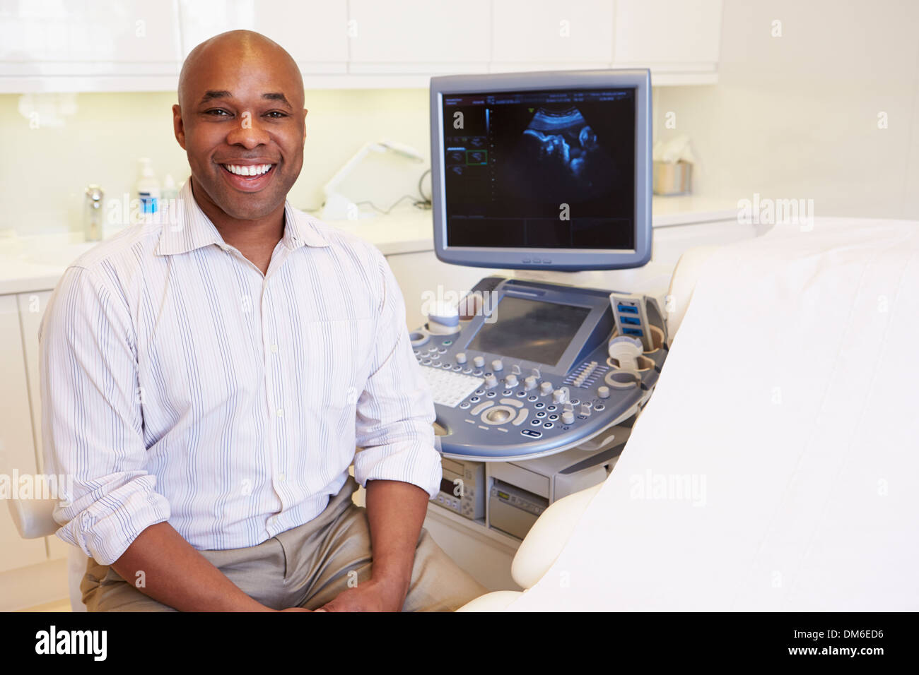 Portrait Of 4D Ultrasound Scanning Machine Operator Stock Photo - Alamy