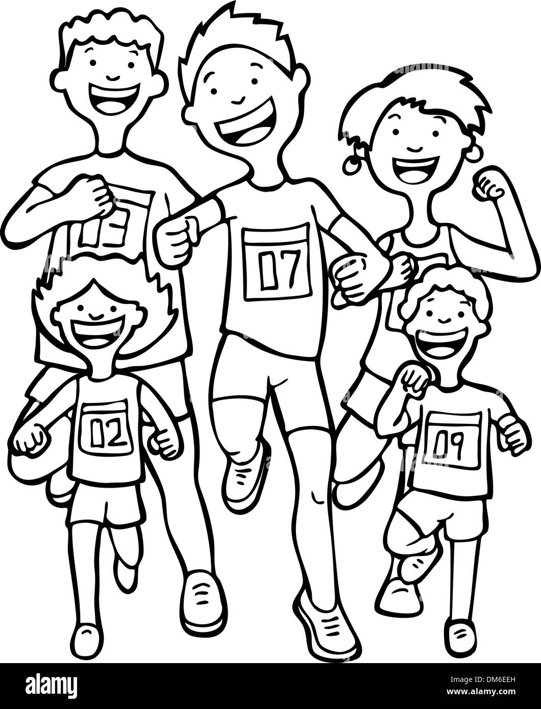 Marathon runners Cut Out Stock Images & Pictures - Alamy