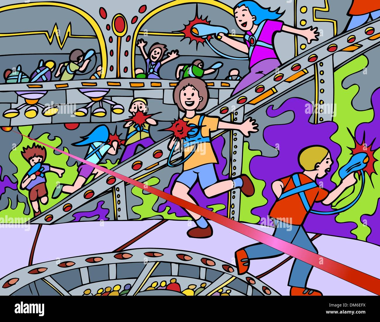 Laser tag cartoon hi-res stock photography and images - Alamy