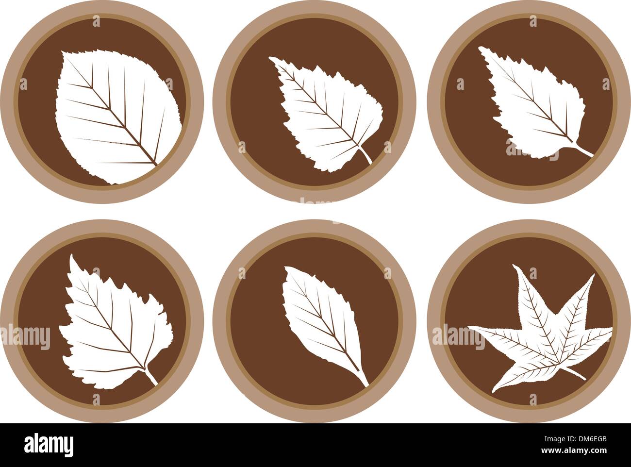 Leaves - Round Stock Vector Image & Art - Alamy