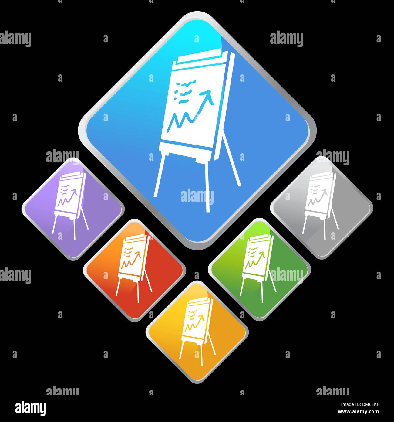 Easel stand black Stock Vector Images - Alamy