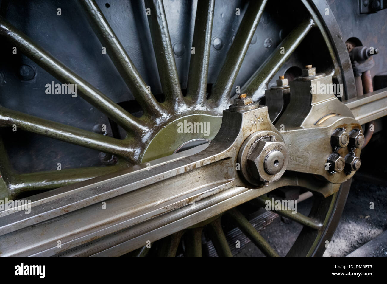 An old steam train wheel Stock Photo - Alamy
