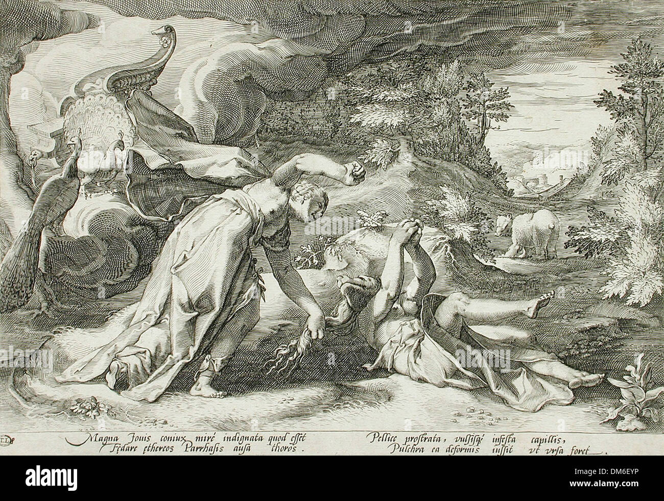An artistic interpretation of the mythological moment when Juno turns ...