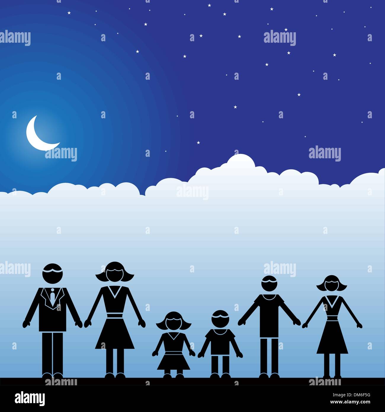 Family families parent parents children Stock Vector Images - Alamy