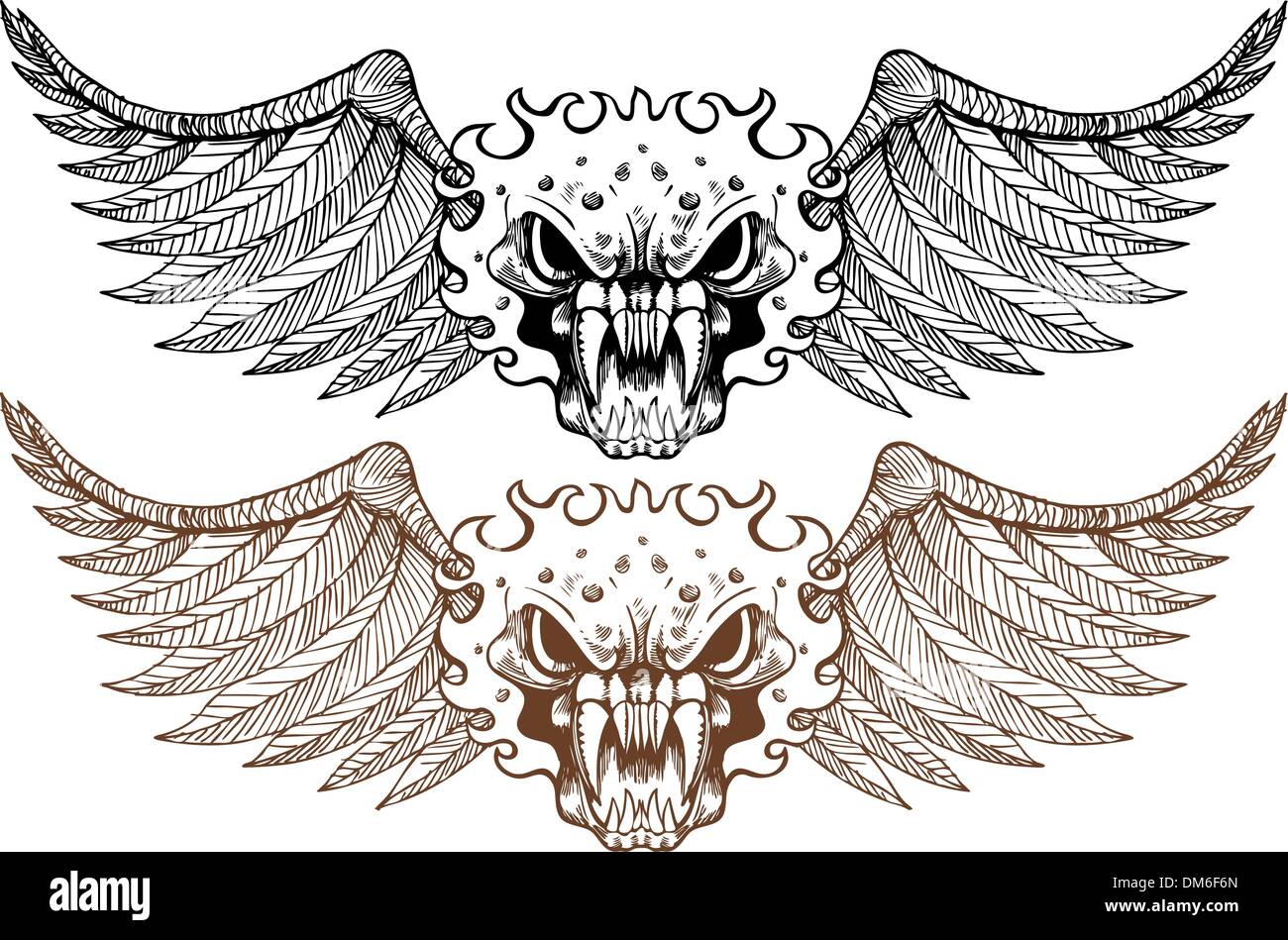 Winged demons tomb Stock Vector Images - Alamy