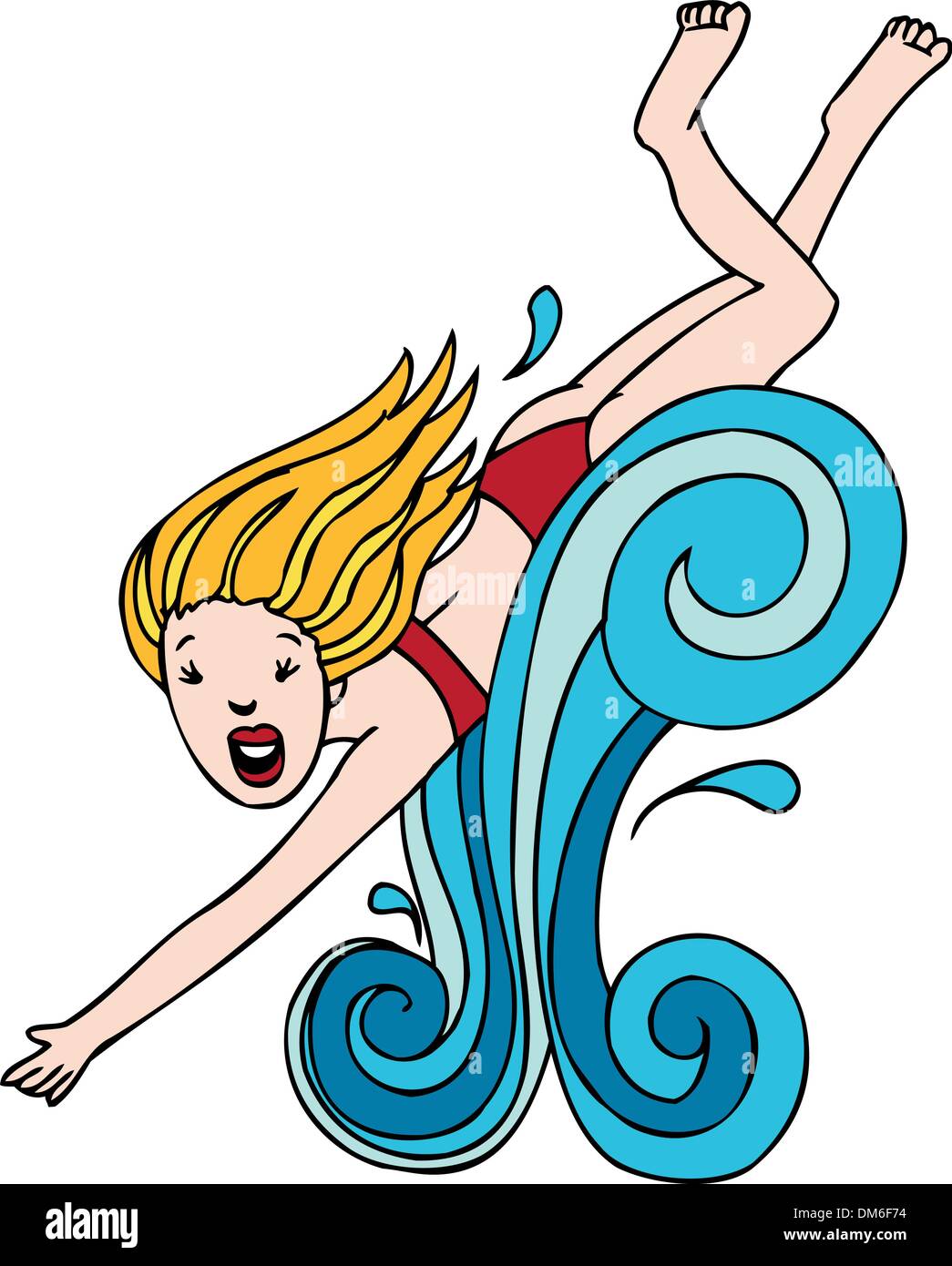 Water splash woman Stock Vector Images - Alamy