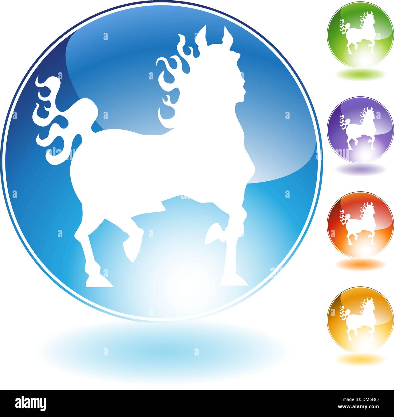 Fire Horse Crystal Icon Stock Vector Image & Art - Alamy
