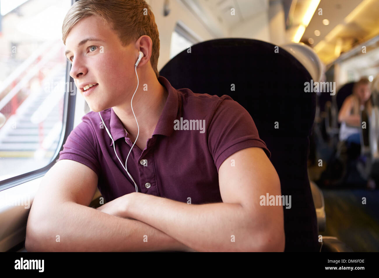Listening music train hi-res stock photography and images - Alamy
