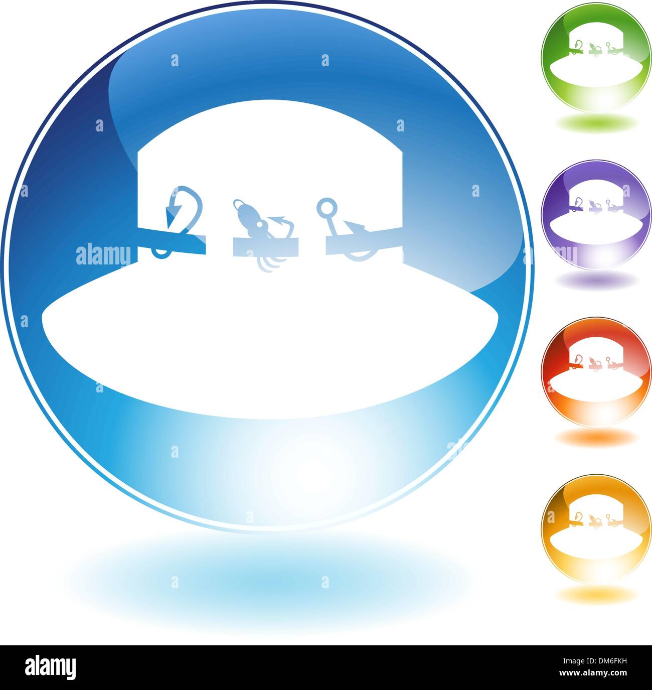 Fish crystal icon Stock Vector Images - Alamy