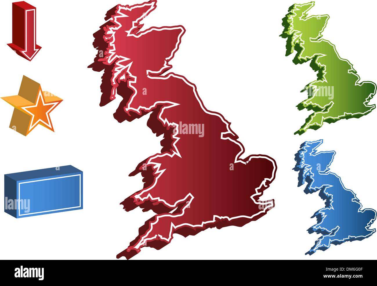 Arrow map uk hi-res stock photography and images - Alamy