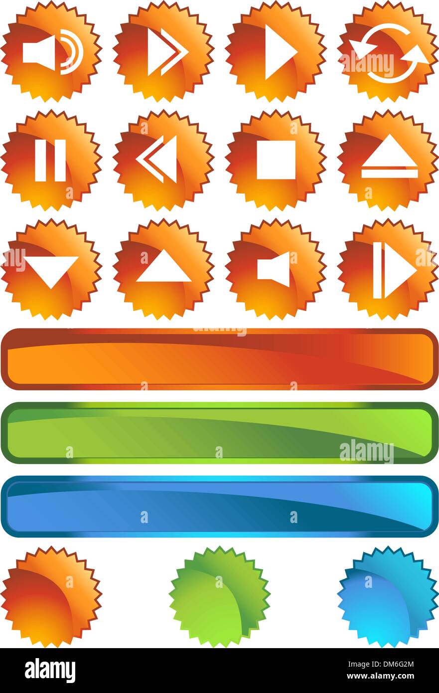 Audio control icons Stock Vector Images - Alamy