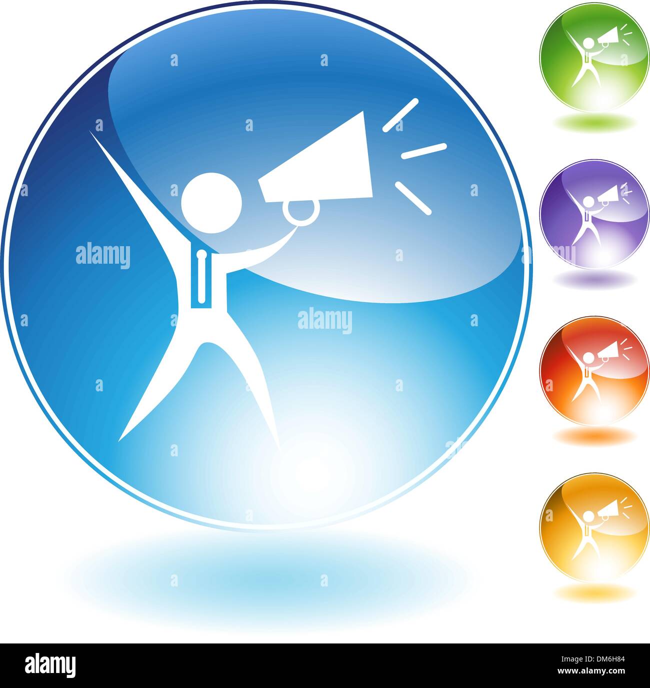 Talking on megaphone Stock Vector Images - Alamy