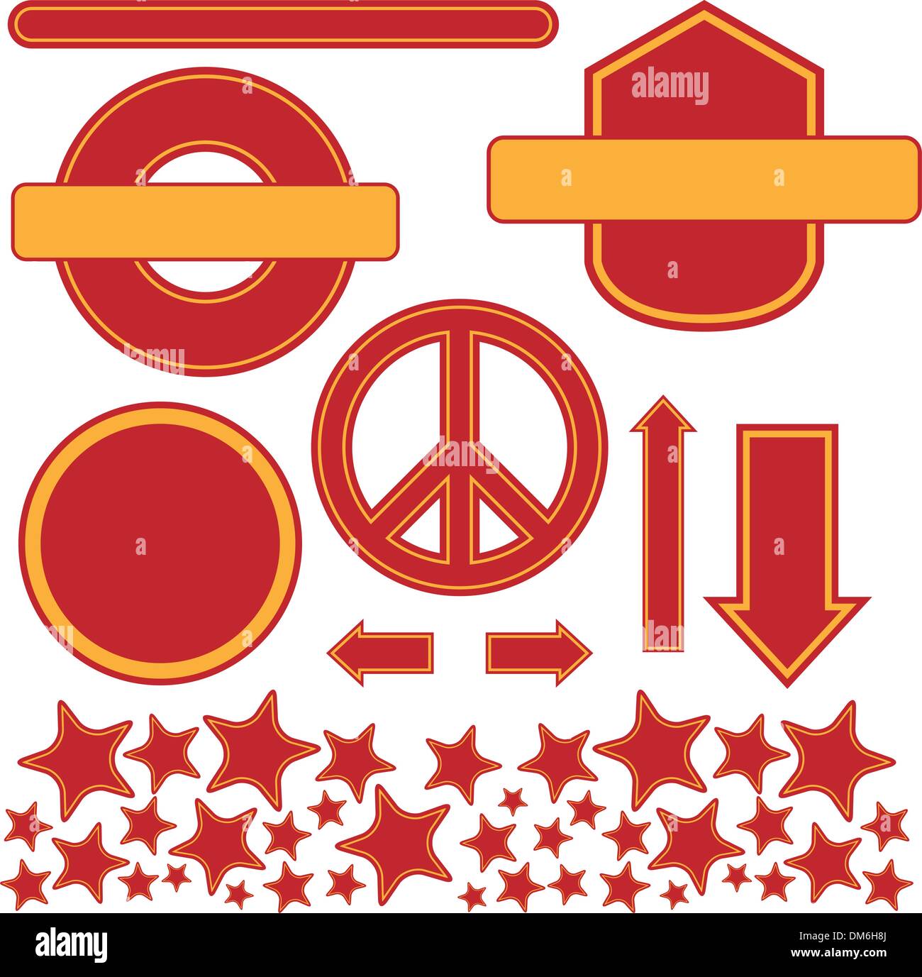 Set of Red / Yellow Icons Stock Vector Image & Art - Alamy