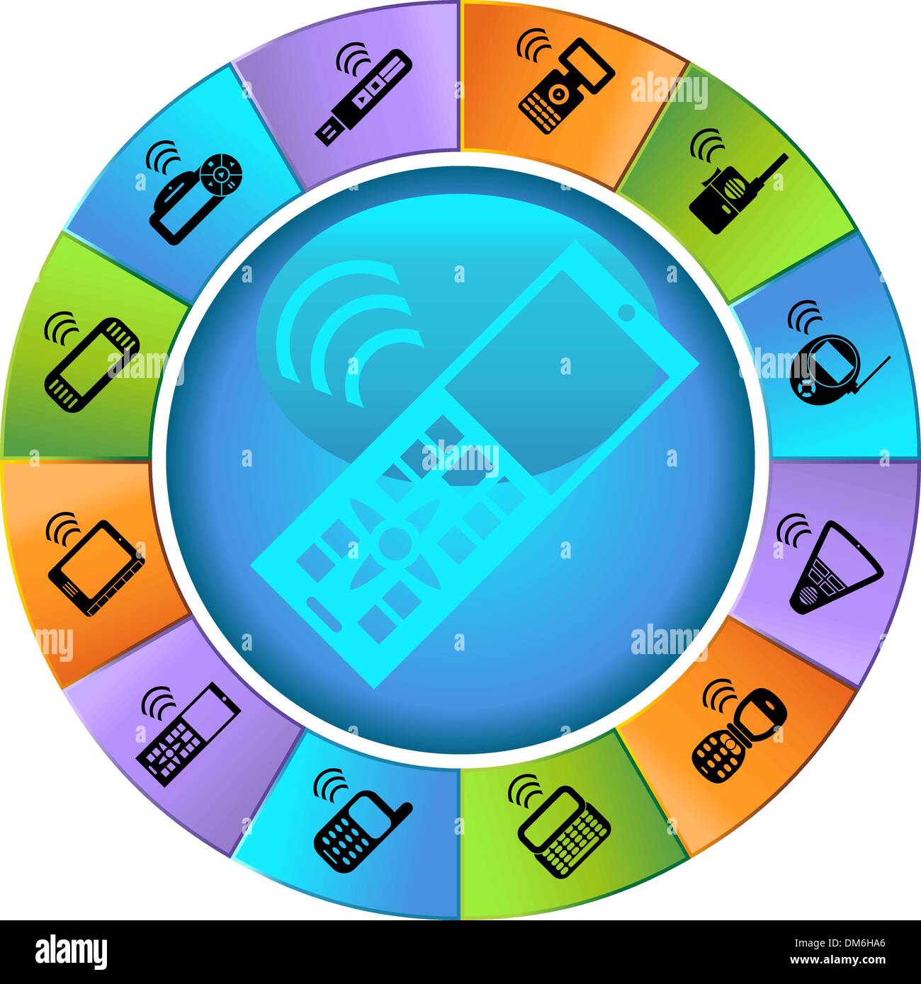 Handheld wireless devices Stock Vector Images - Alamy