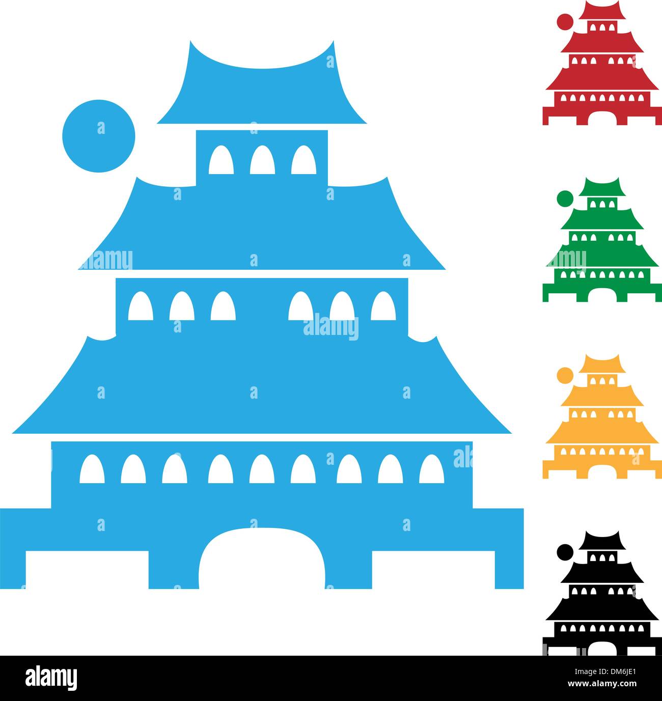 Temple landmark buddha pagoda Stock Vector Images - Alamy