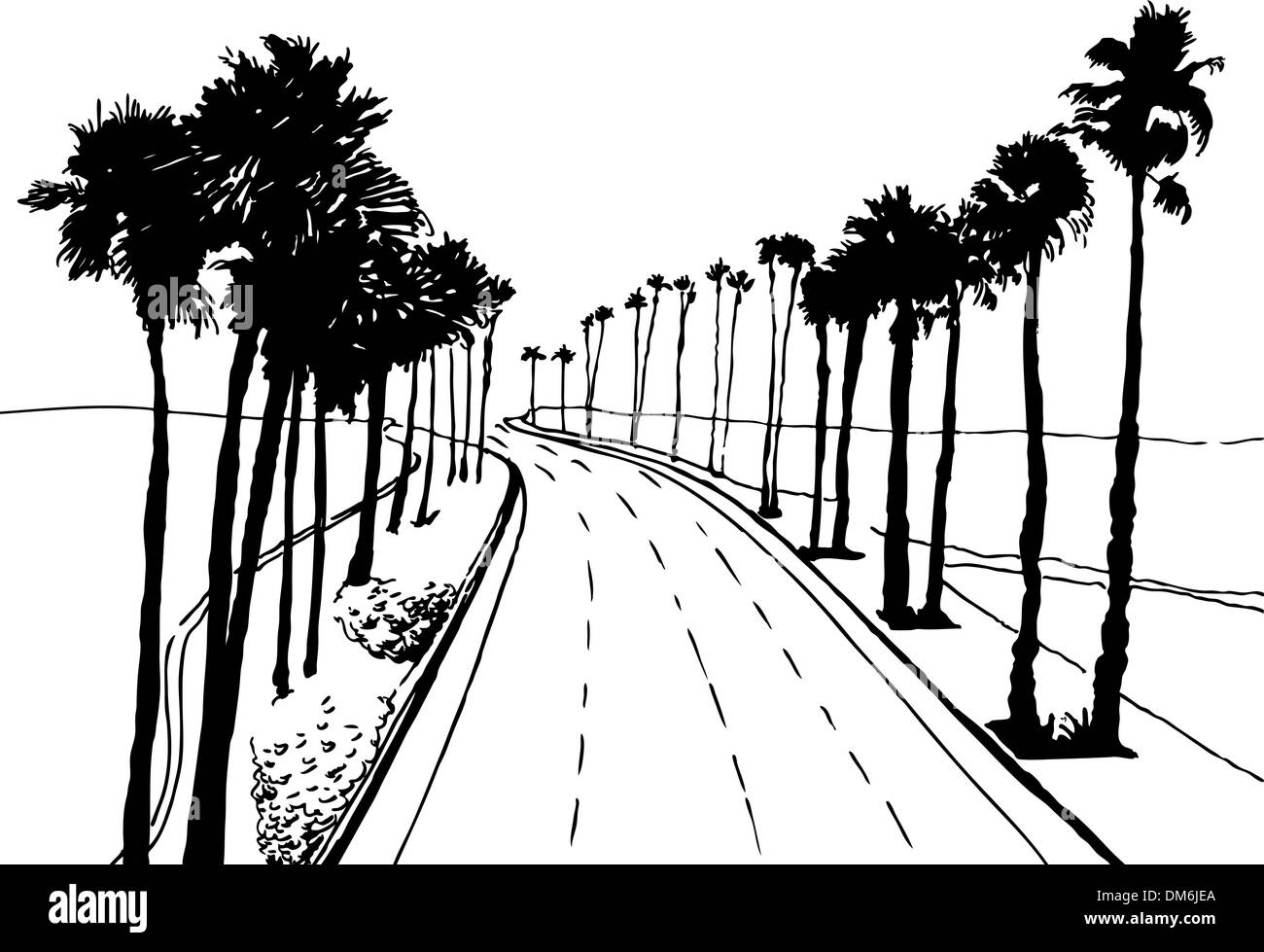 Landscape image line trees Stock Vector Images - Alamy