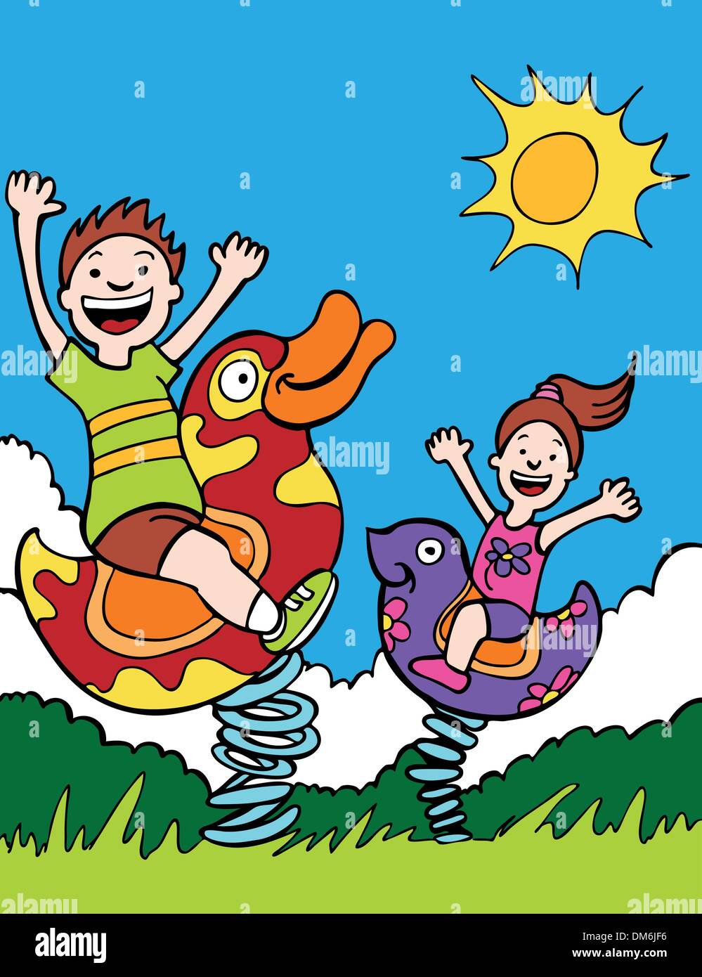 Springing bouncing Stock Vector Images - Alamy