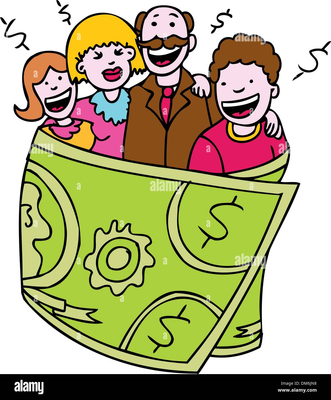 Wrapped in Money Stock Vector Image & Art - Alamy