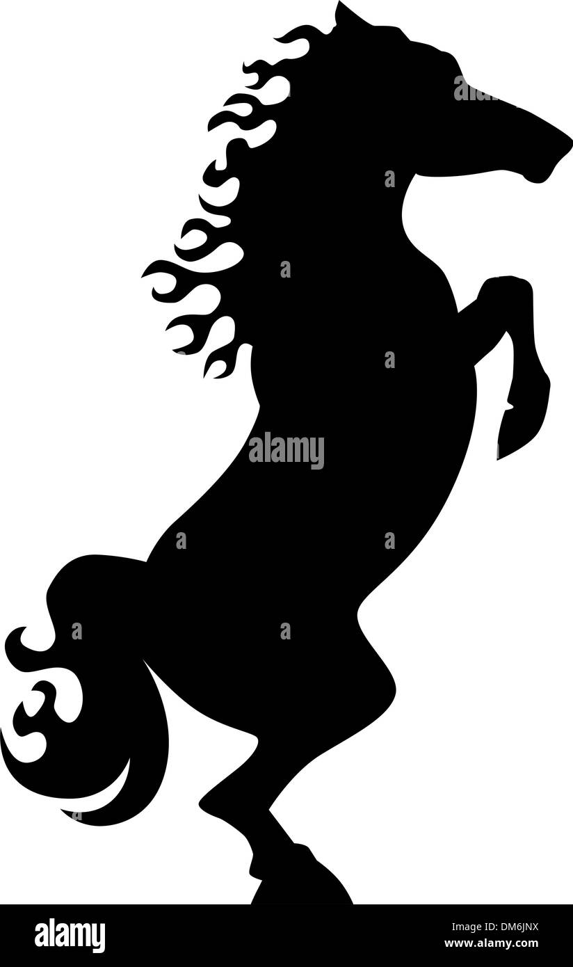 Horse icon on white Black and White Stock Photos & Images - Alamy