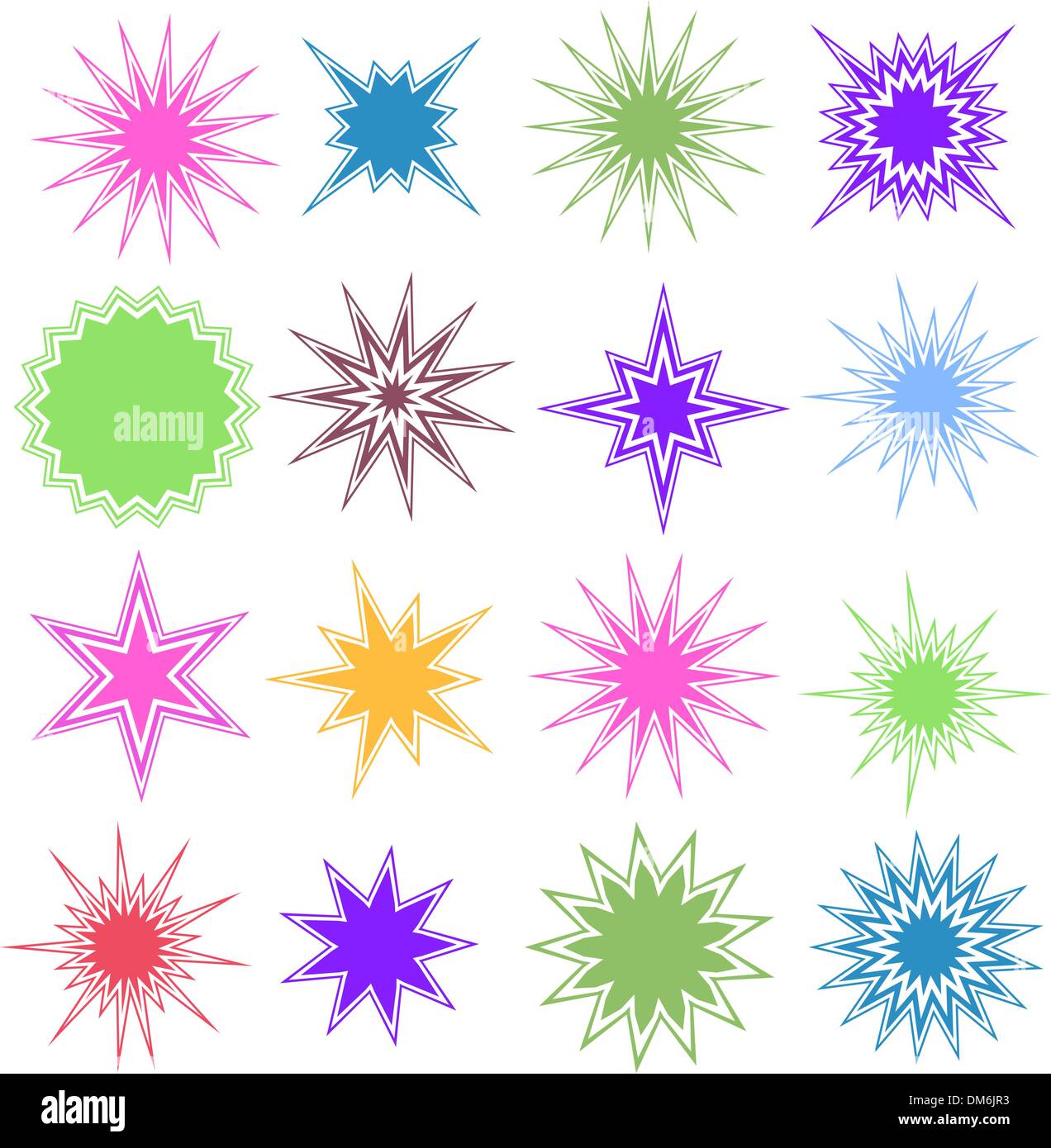 Set of 16 Starburst Shapes Stock Vector Image & Art - Alamy