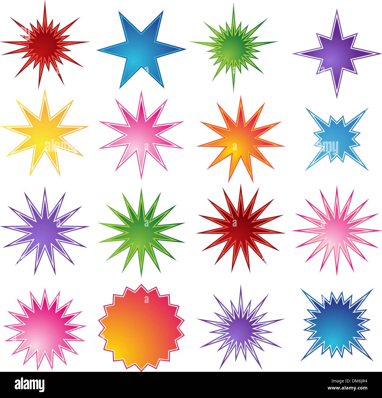 Set of 16 Starburst Shapes Stock Vector Image & Art - Alamy
