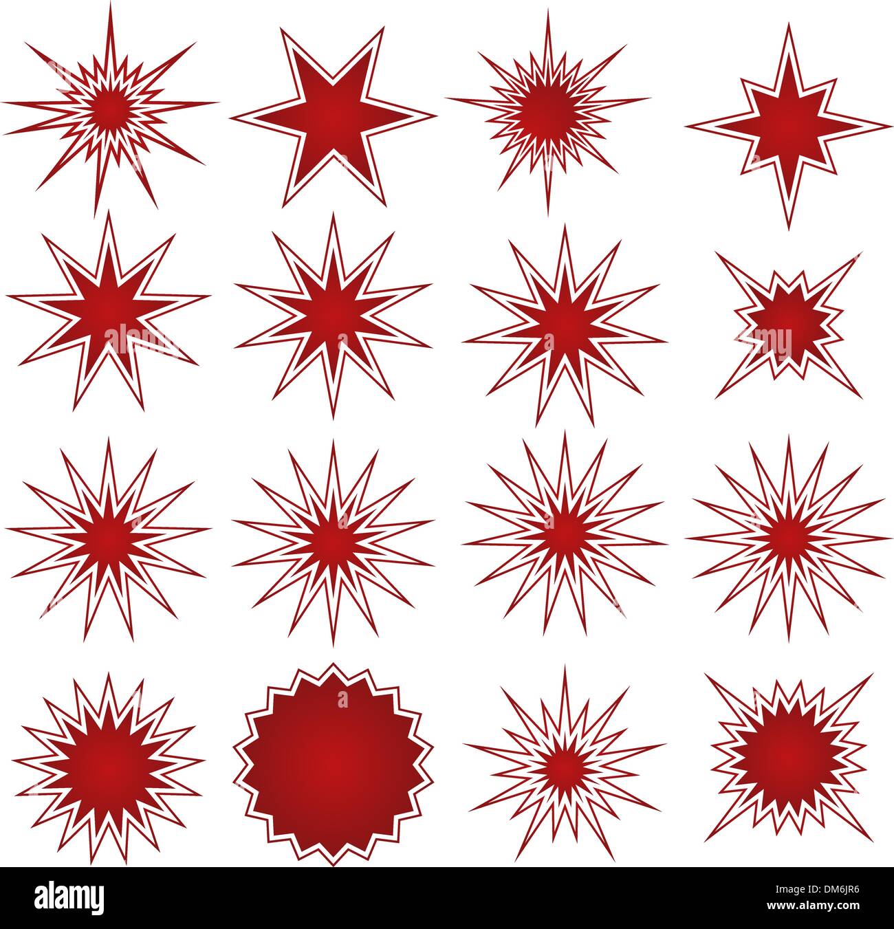 Set of 16 Starburst Shapes Stock Vector Image & Art - Alamy