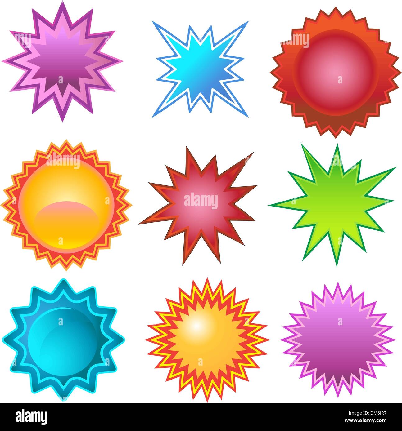 Starburst Stickers: Bursters Stock Vector Image & Art - Alamy